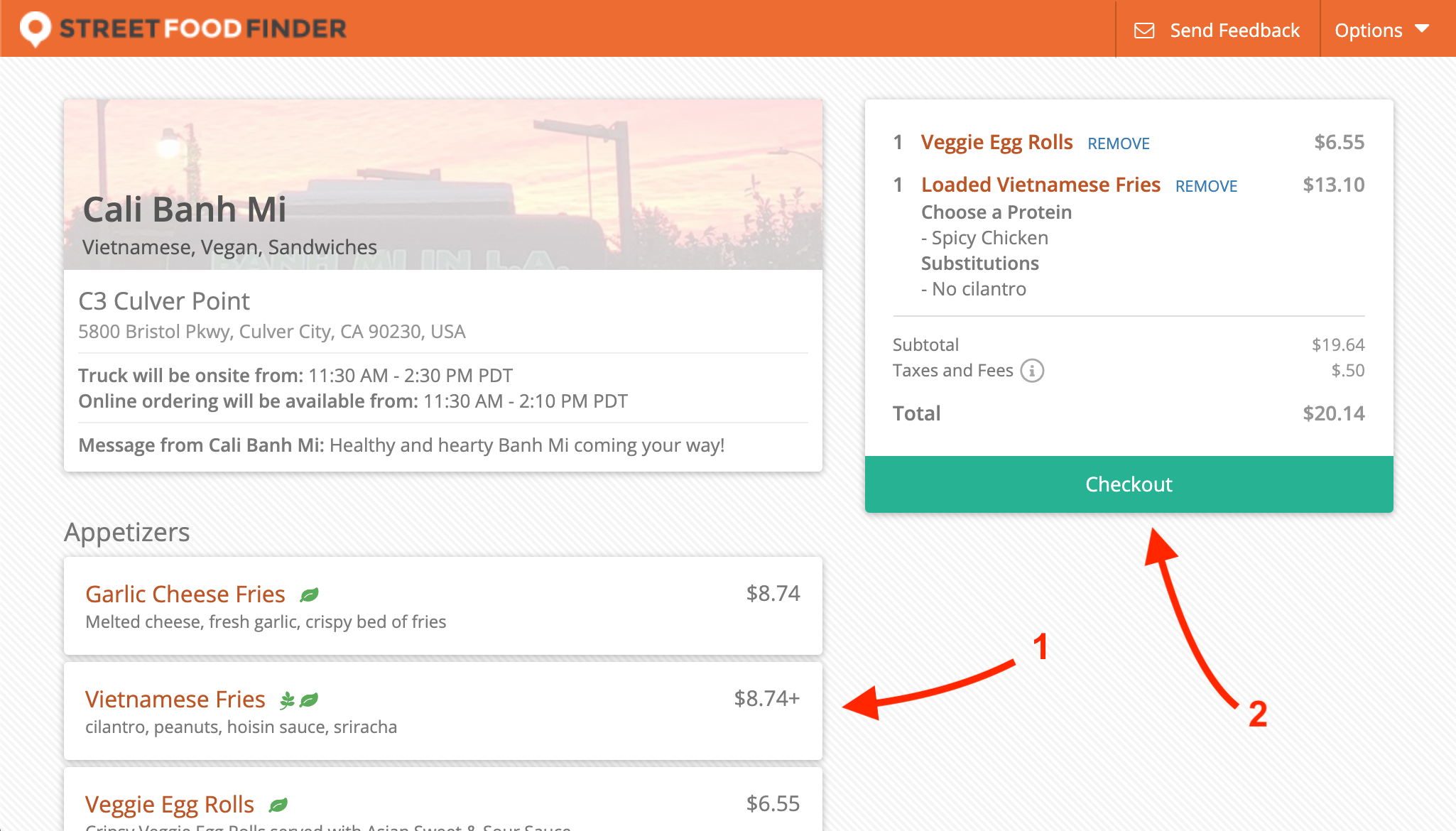 How to use Order Ahead | StreetFoodFinder